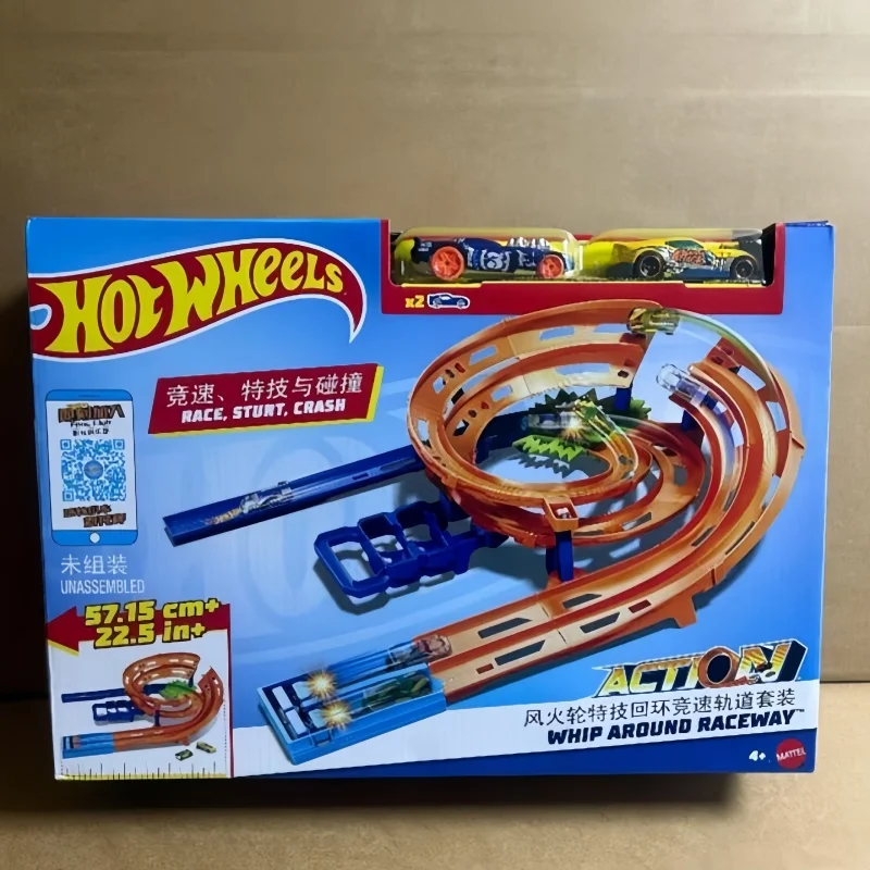 Hot Wheels Original HXR70 4-Loop-Crash-Out Tracks Toy HTK17 Whip Around ...