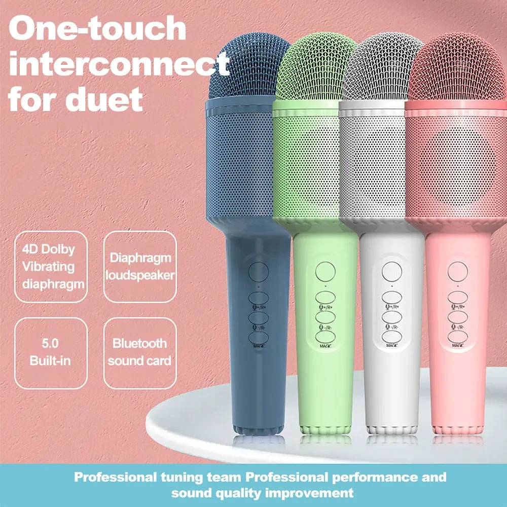 Aluminum-Alloy-Small-Microphone-Pink-Wireless-Microphone-Noise ...