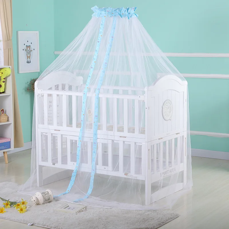Baby-Bed-Mosquito-Net-Cover-with-Lace-Foldable-and-Breathable-Mesh-Net ...