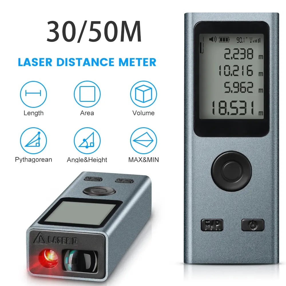 30M-50M-Mini-Laser-Rangefinder-Digital-Tape-Measure-Laser-Ruler-USB ...