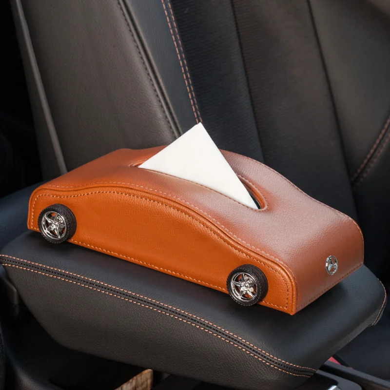 For-Mercedes-Benz-Car-Interior-Paper-Napkin-Box-Auto-Style-Leather ...