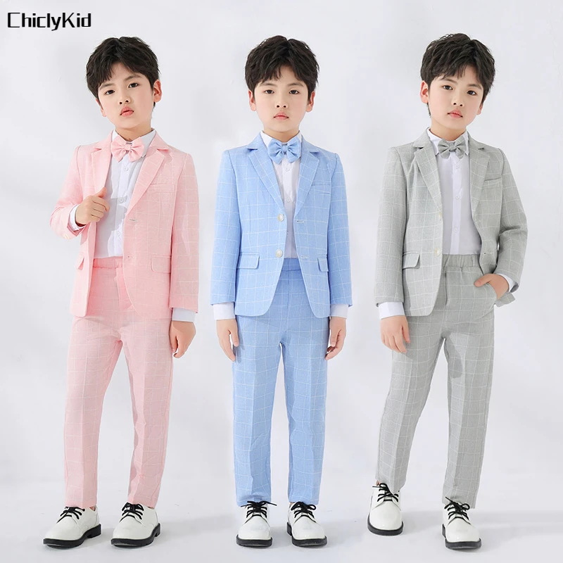 Kids-Candy-Color-Plaid-Suits-Jacket-Pants-Toddler-Blazer-Tuxedos-Boys ...