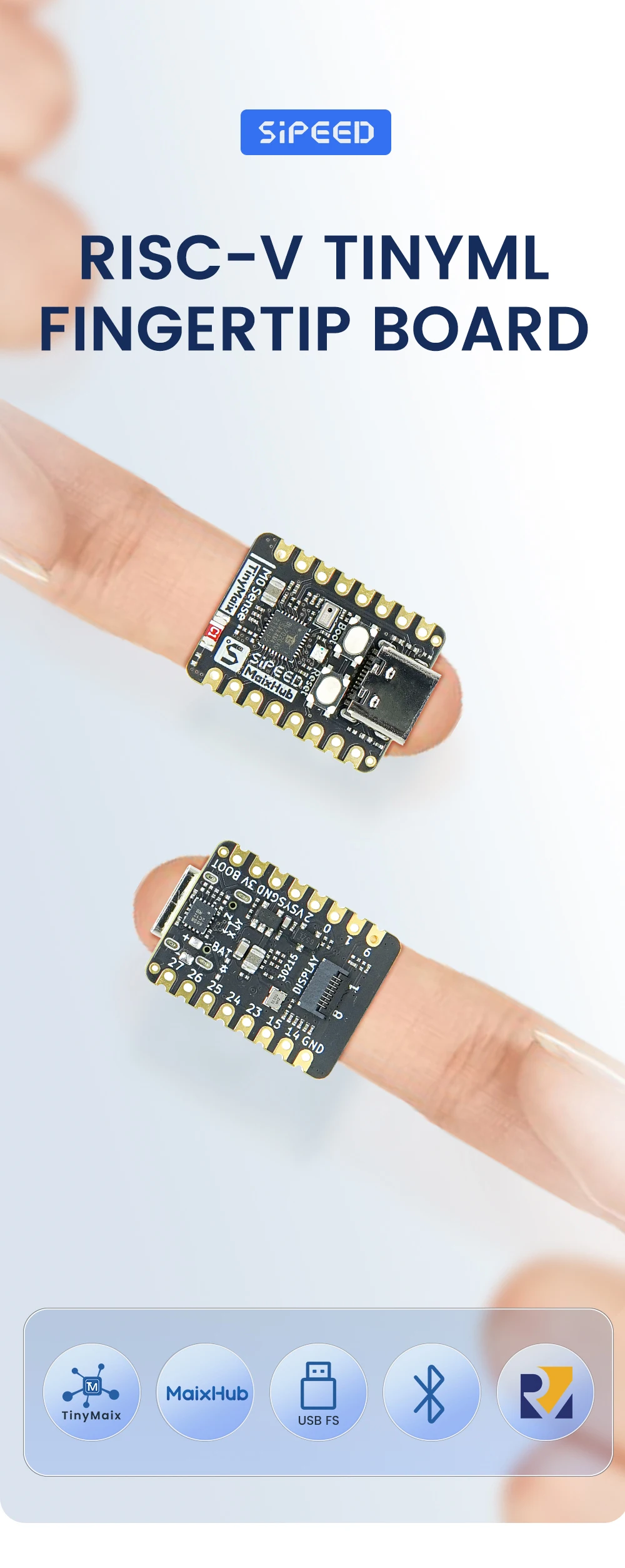Sipeed M0sense - 0.68inch OLED, BT 5.0, IMU, MIC, AIoT, 144MHz, BL702 RISC-V - AIot RISC-V Board