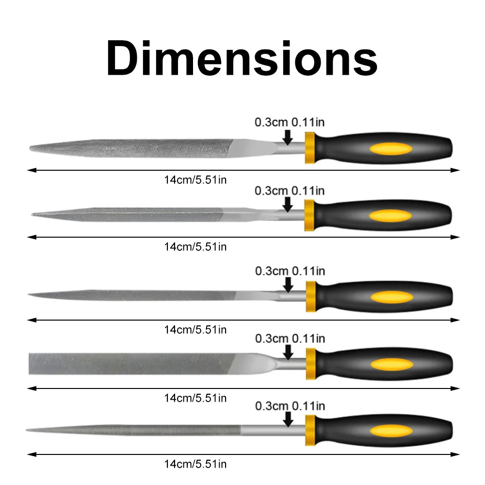 5pcs 140/160/180mm Mini Metall Raspel Nadel feilen Set Holz schnitzwerk ...