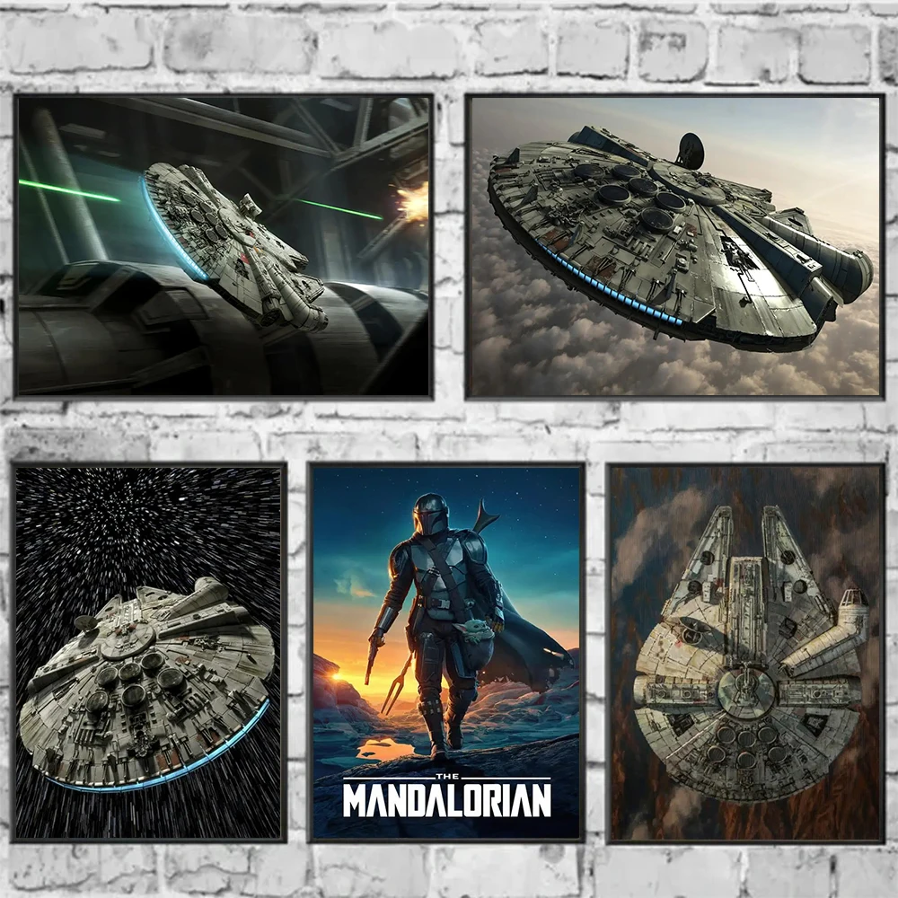 Pinturas-en-lienzo-del-Halc-n-Milenario-de-Star-Wars-arte-de-pared ...