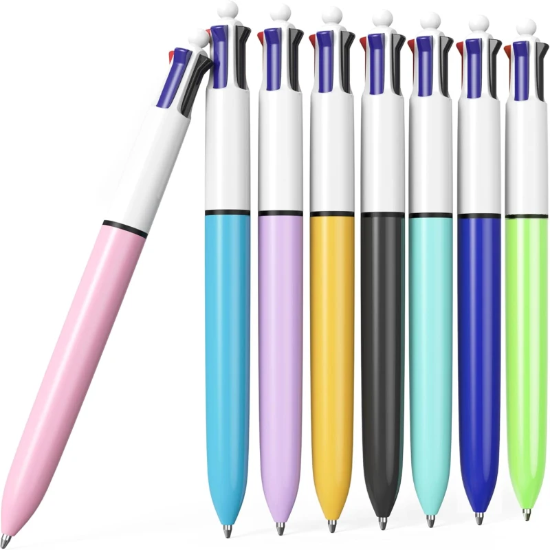 Stylo-bille-multicolore-4-en-1-pointe-moyenne-1-0mm-r-tractable-stylo ...