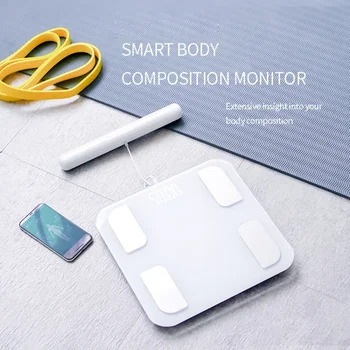 Smart 8 Electrodes Body Scale lbs kg LED Digital Display Bioimpedance ...