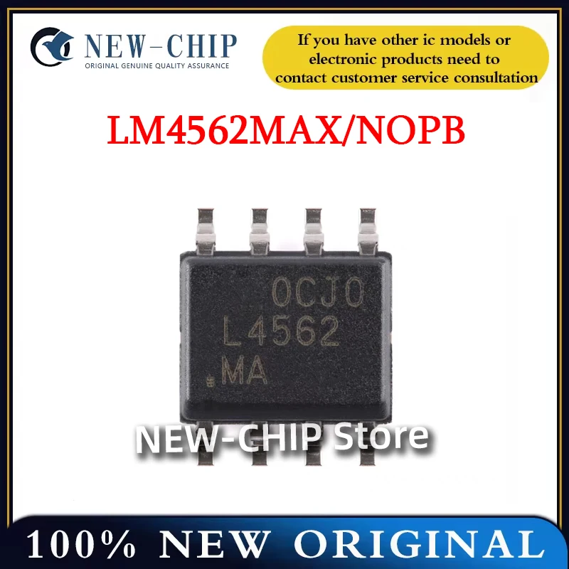 5PCS-100PCS-LOT-LM4562MAX-NOPB-Screen-printing-L4562-SOP-8-audio-operational-amplifier-chip-New ...