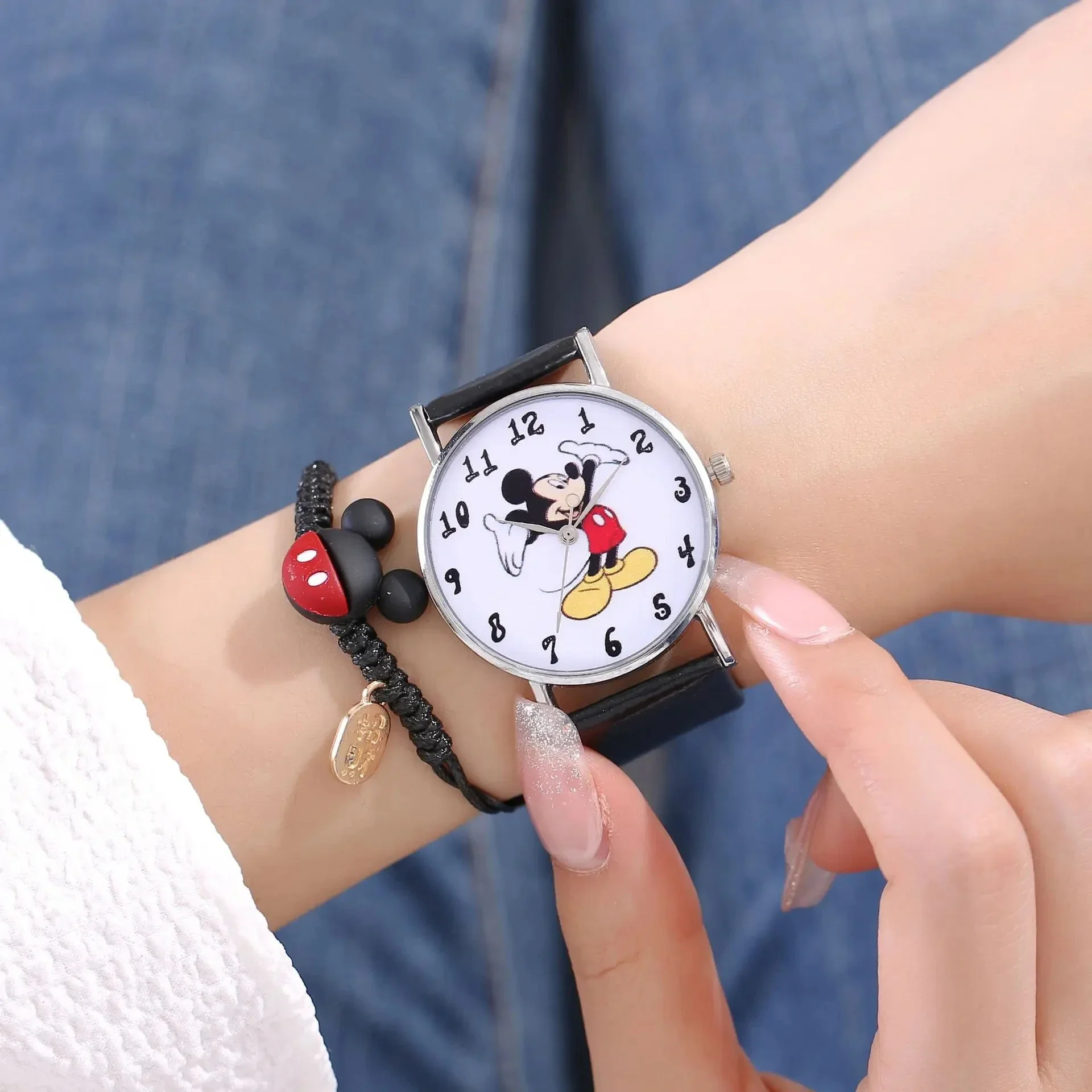 New-Disney-Mickey-Mouse-watch-Minnie-Mouse-Anime-Figure-Children-watch ...