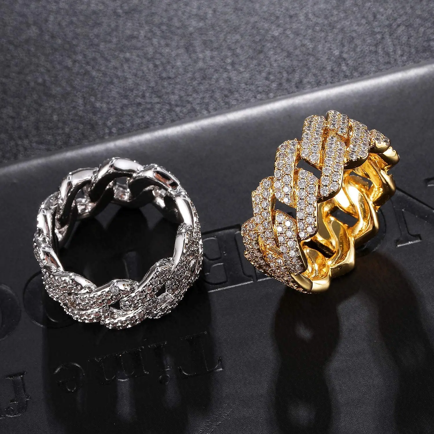 Trendy-Hip-Hop-Men-11mm-Cuban-Rings-Bling-2-Rows-Iced-Out-Cubic-Zircon ...