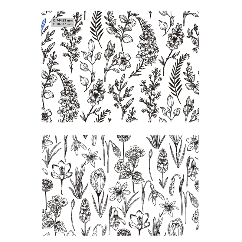 Eno Greeting clear stamps flower background stamps for card making ...