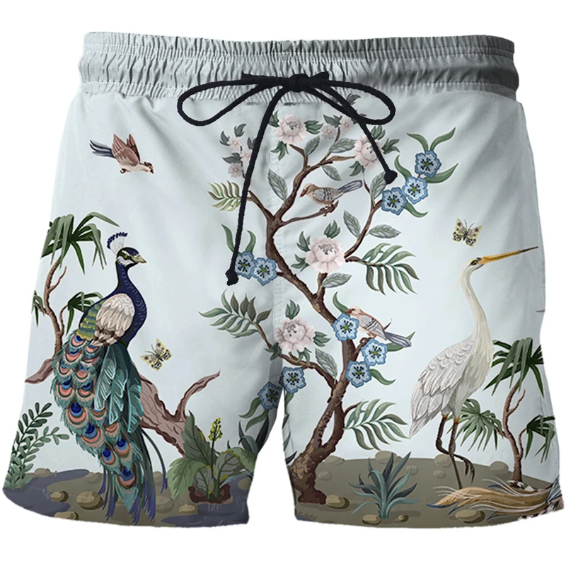 Brand-Mens-Summer-Beach-Board-Shorts-Beach-Boxer-Trunks-2022-peacock-3D ...