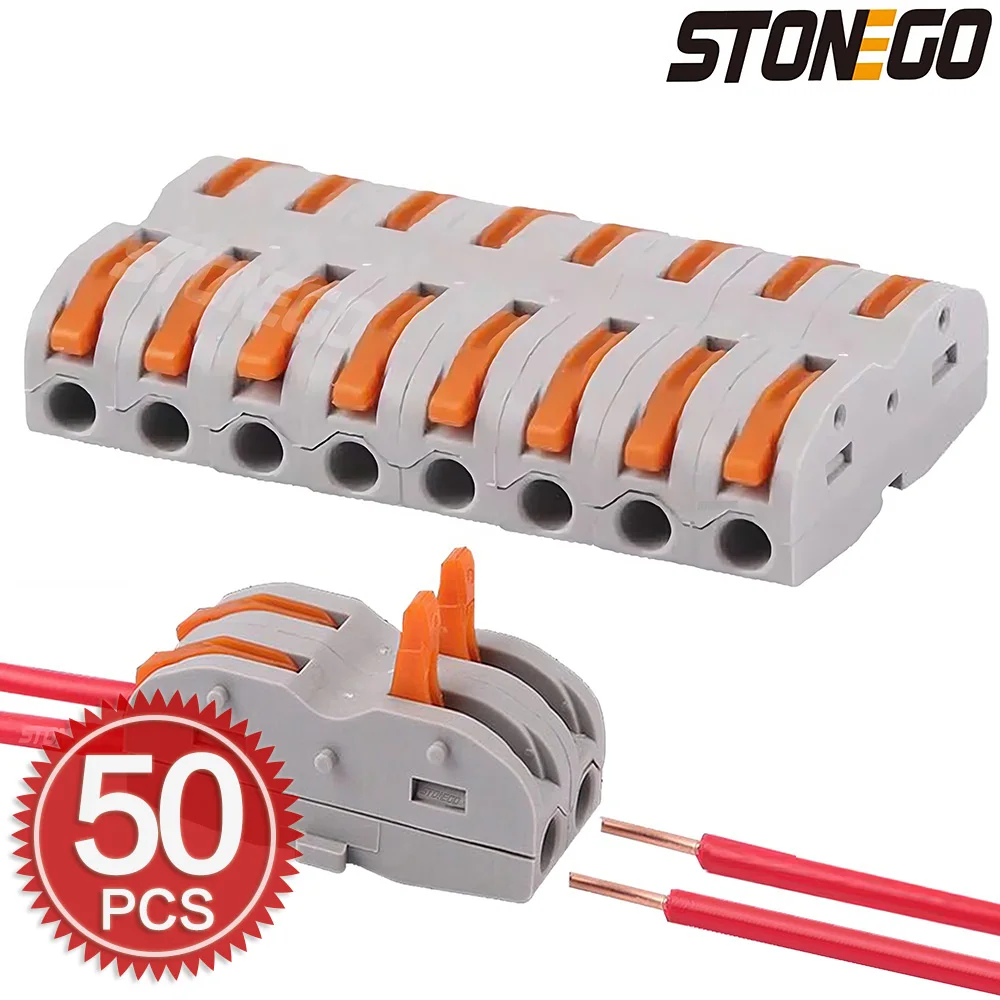 STONEGO Quick Wire Connectors for Stranded/Solid Core Wire - Reusable ...