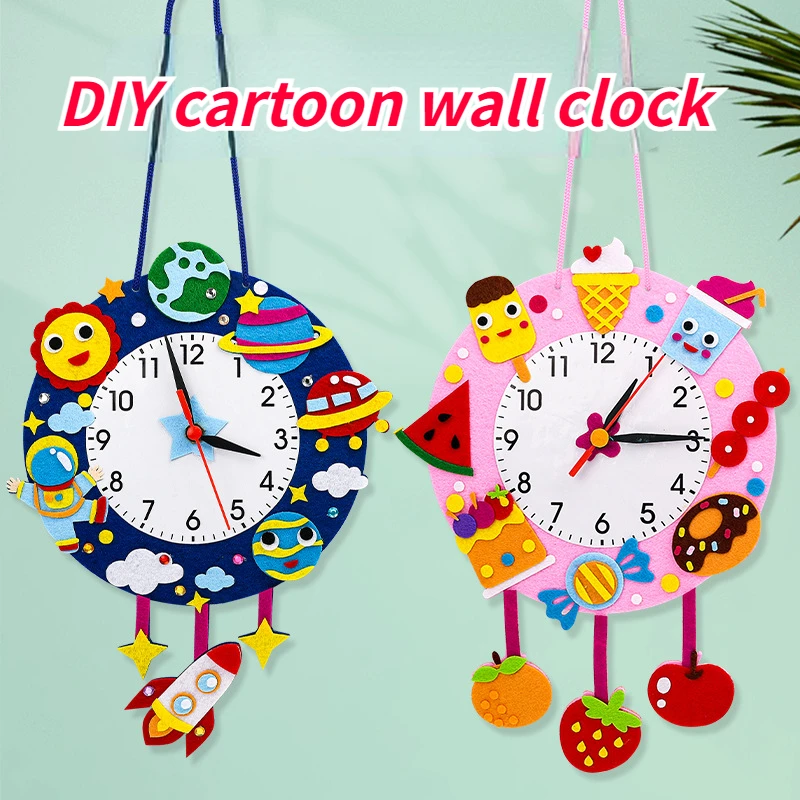Handmade-DIY-Toy-Creative-Cartoon-Clock-Children-Materials-Kindergarten ...