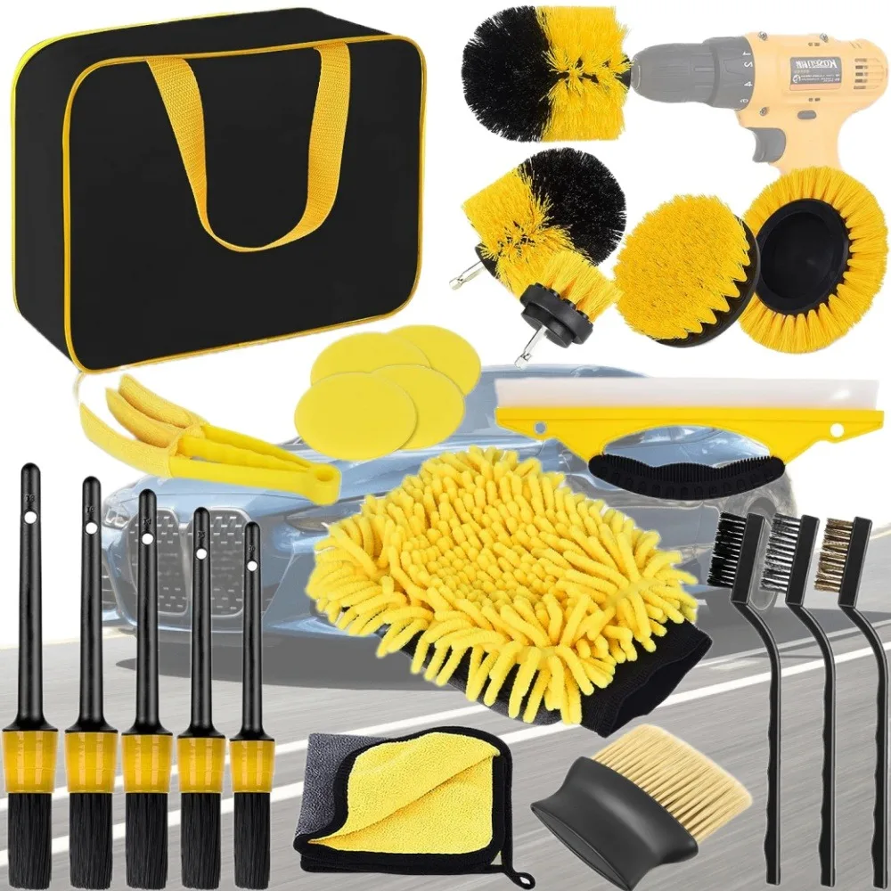Car Detail Cleaning Kit Car Air Conditioning Vent Clean Scrubbing Brush ...