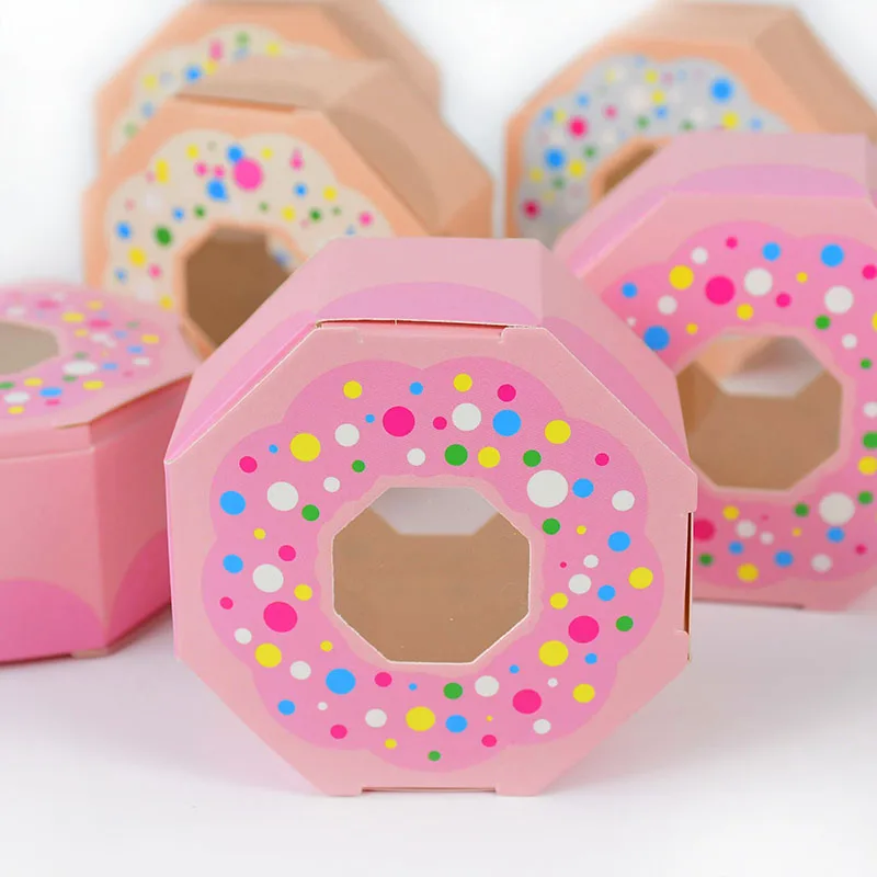 10PCS Donut Theme Gift Boxes For Kids Birthday Party Favors Baby Shower ...