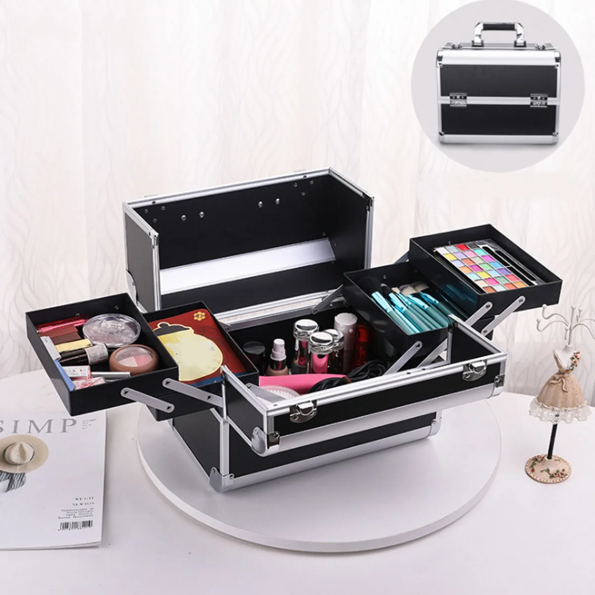 Large-Aluminium-Makeup-Storage-Box-Portable-Cosmetic-Organizer-Jewelry ...