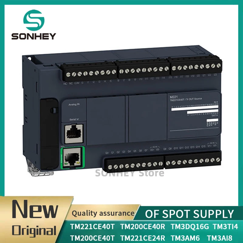 Original Programmable Logic Controller TM221CE40T TM200CE40R TM3DQ16G ...