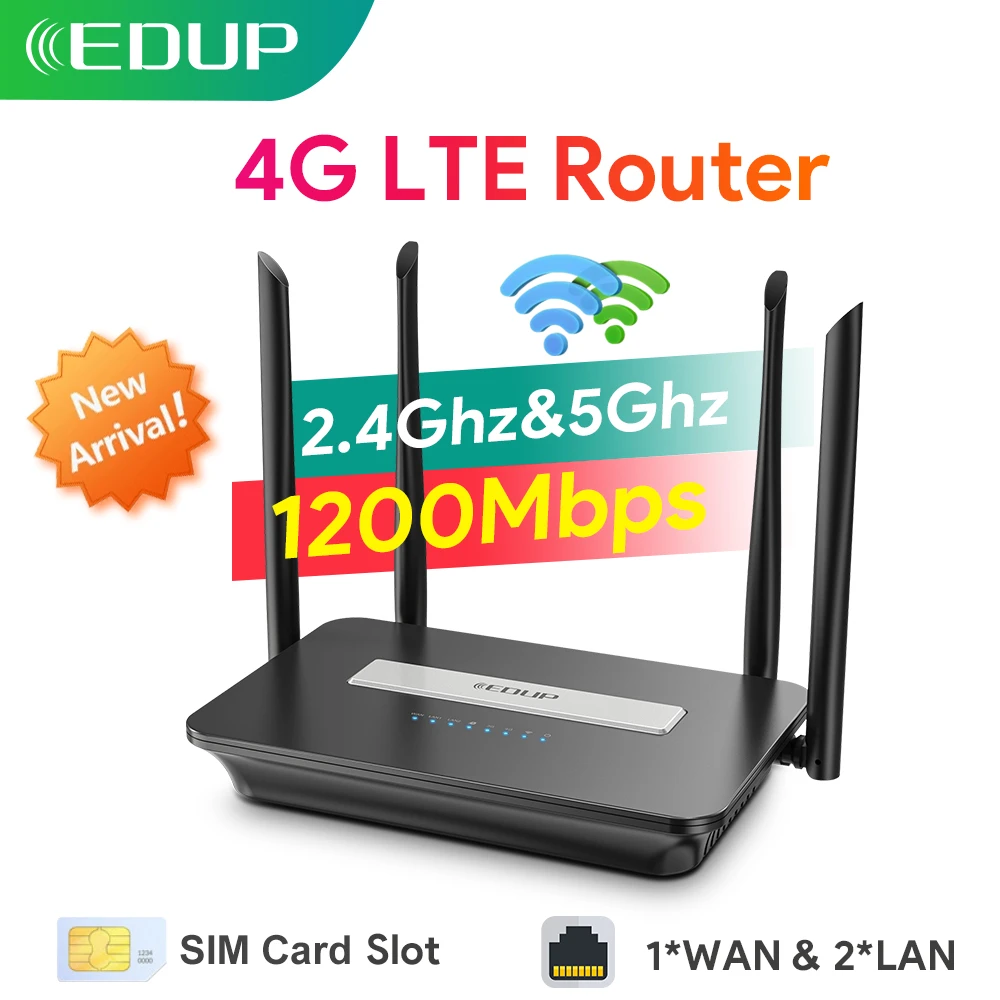 Edup 5ghz Wifi Router 4g Lte Router 1200mbps Cat4 Wifi Router Modem 3g ...