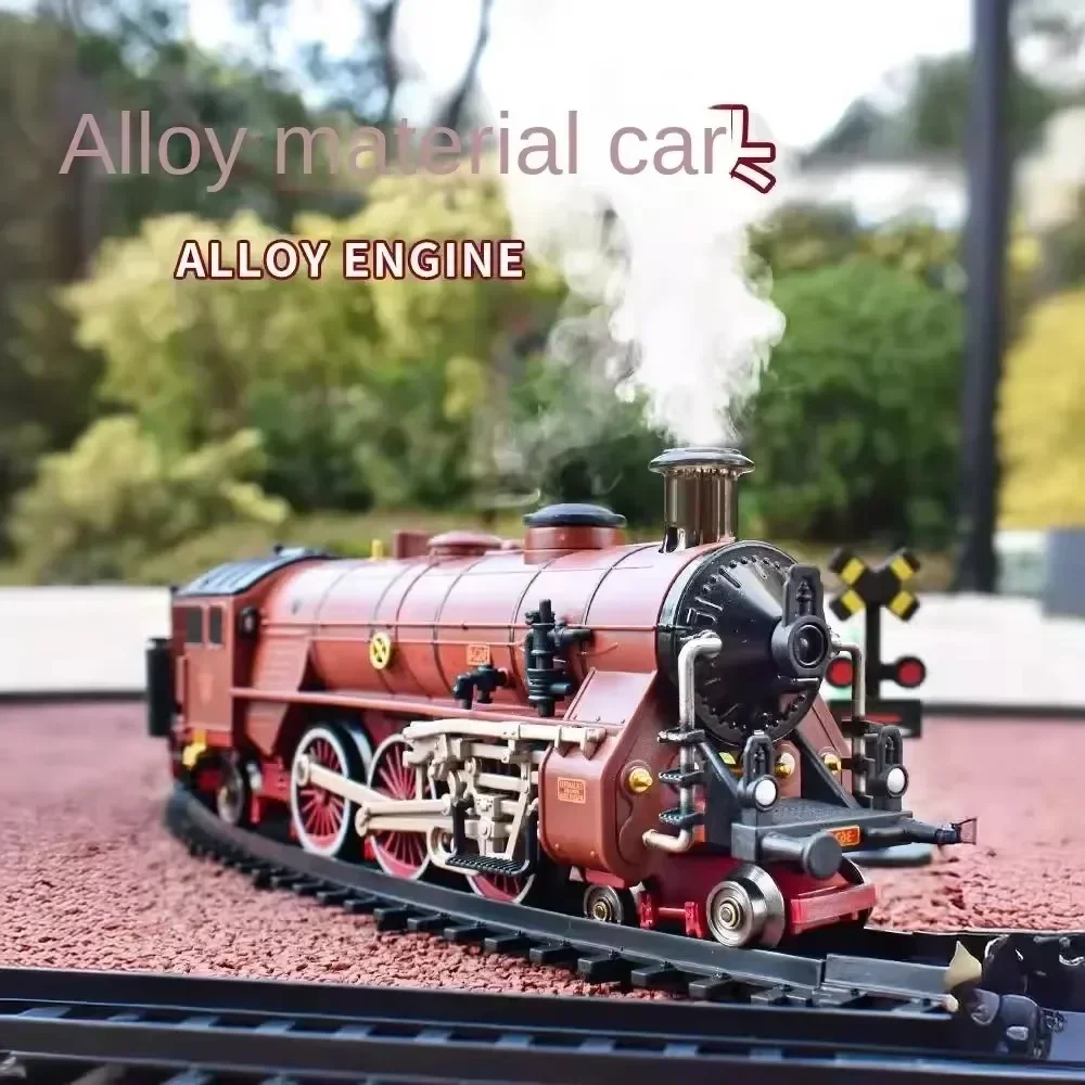Classic Train Railway Set Steam Locomotive Small Train Electric ...