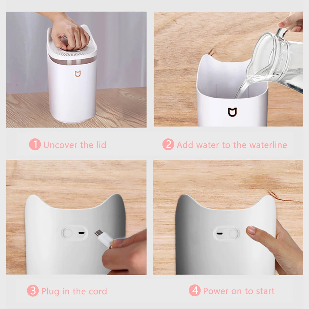 Air Humidifier Aroma Oil Diffuser 3L Double Nozzle USB Cool Mist ...