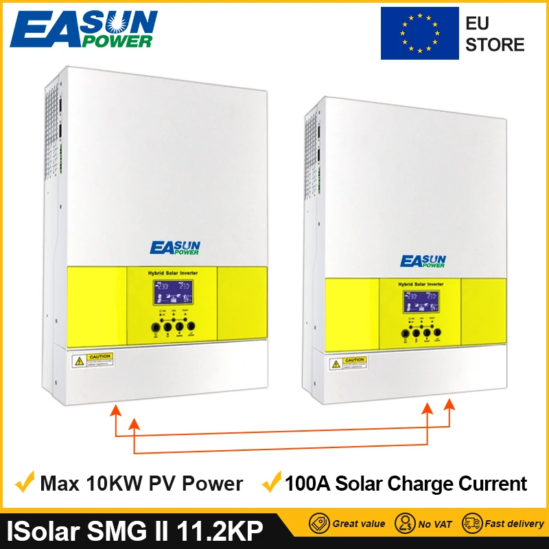 EASUN POWER Solar Inverter 11.2KW Parallel PV input 500Vdc 11000W Power ...