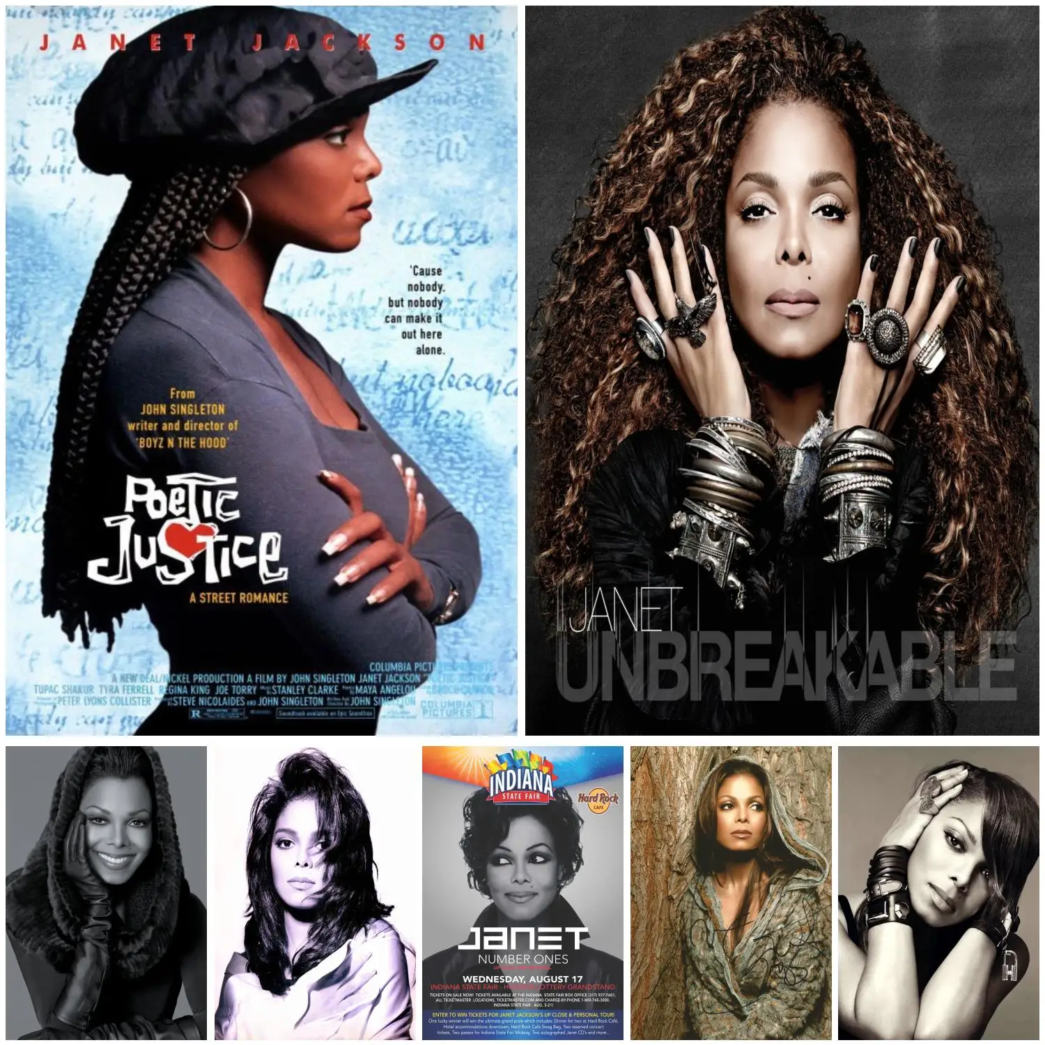 Tupac And Janet Jackson Collage