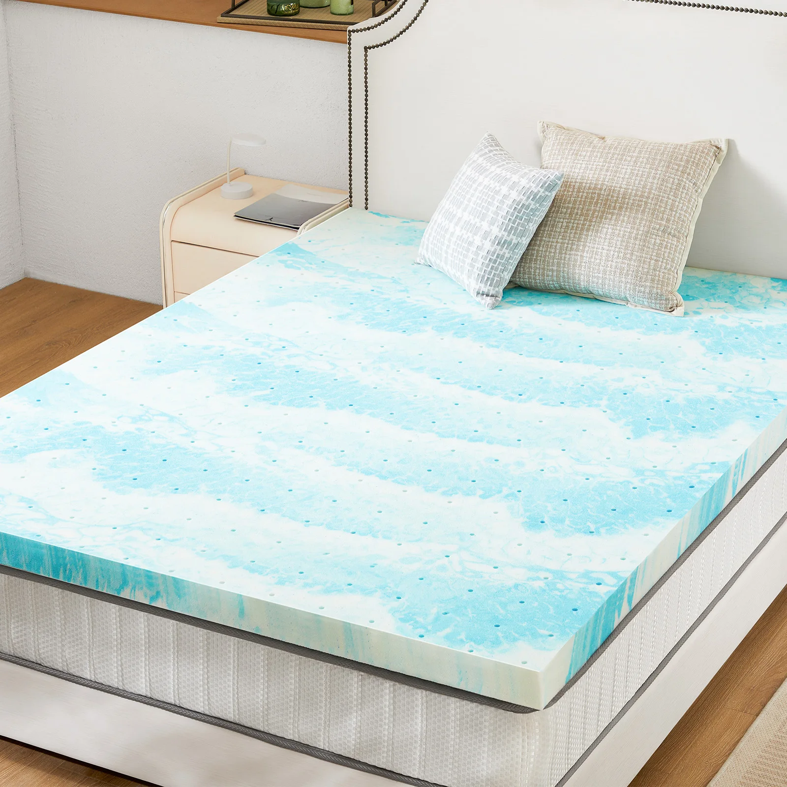 JHK-Mattress Topper Suitable for Full Size Bed, Thick Cooling Gel ...