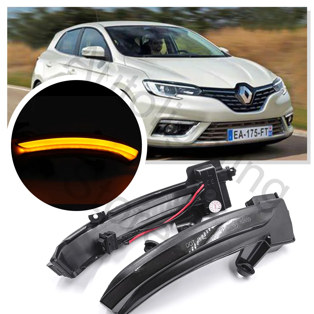 2X-Turn-Signal-Lights-Dynamic-Side-Mirror-marker-light-For-Renault ...