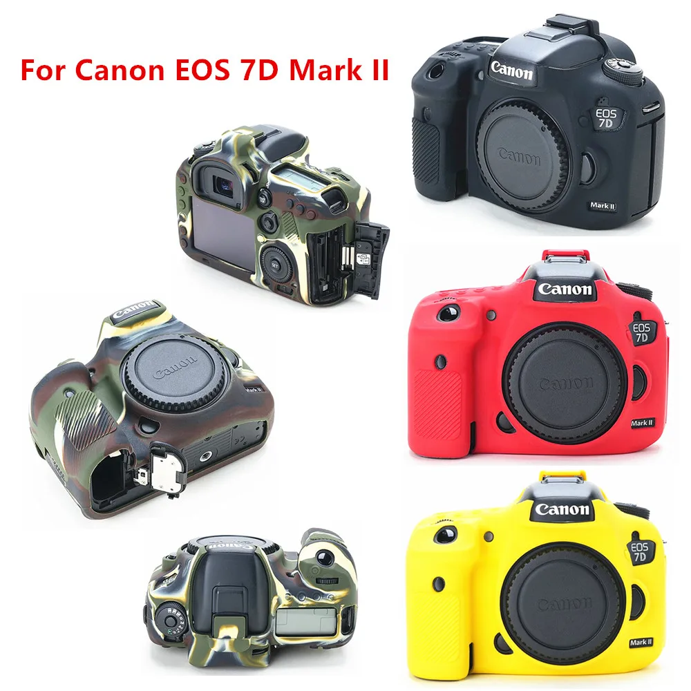 Capa de pele de silicone macia Capa protetora DSLR Camera Bag para ...