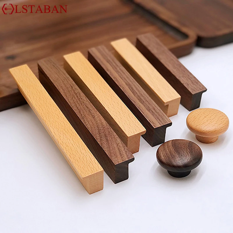 Walnut-Wooden-Furniture-Handle-Beech-Wood-Kitchen-Cabinet-Knobs ...