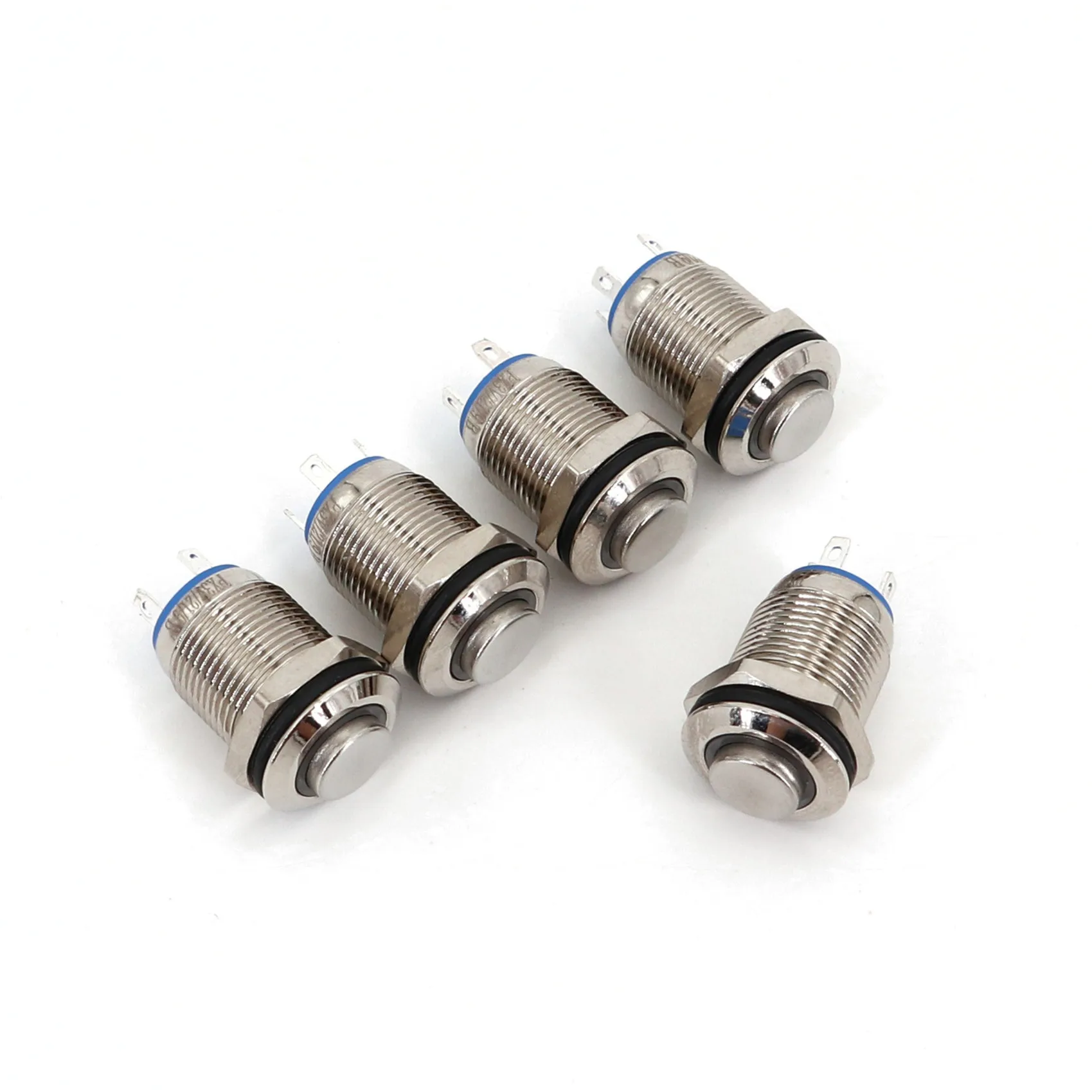 5Pcs-Metal-4-Pin-With-3V-LED-12mm-Panel-Mount-Momentary-Normally-Open ...