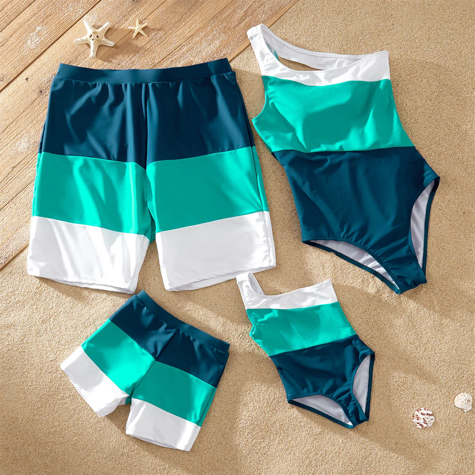 Stripe Family Matching Swimsuit | Family Look Matching Swimsuit ...