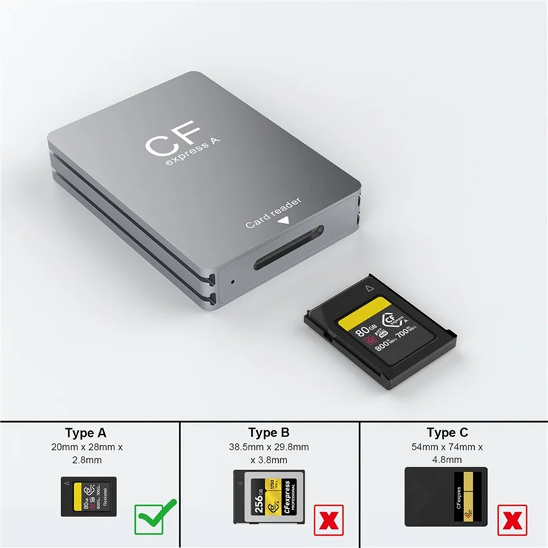 C9-Cfexpress Type A Card Reader Silver-Gray Aluminium Alloy Cfexpress ...
