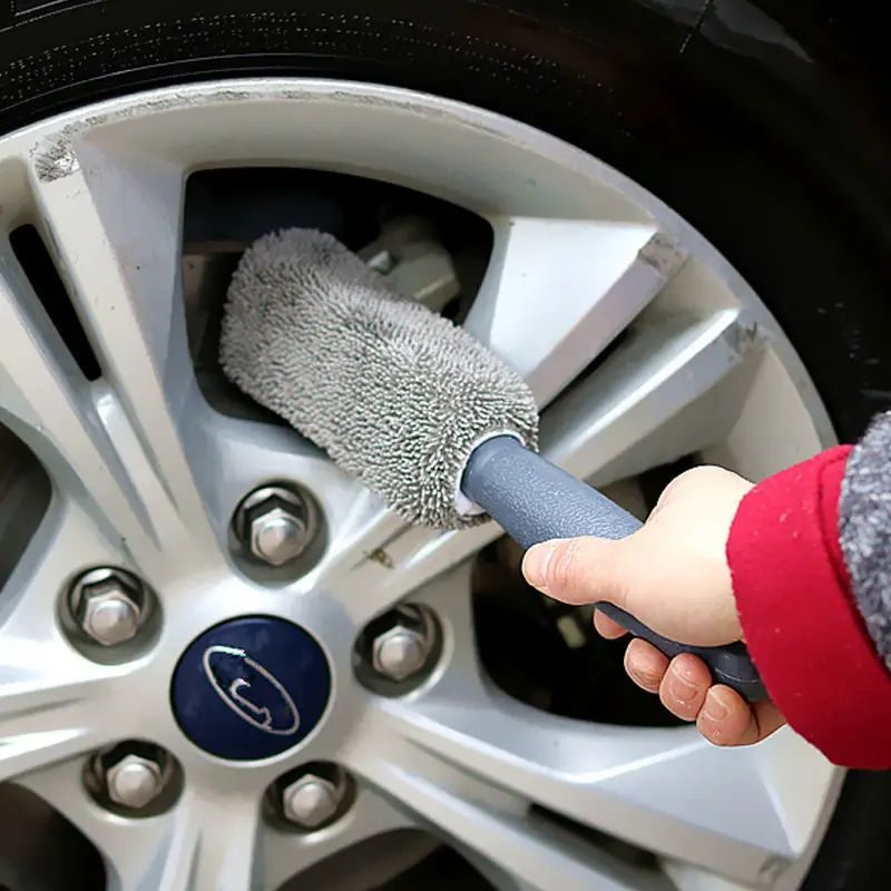 Car Wash Super Brush Microfiber Premium Wheels Brush Non-Slip Handle ...