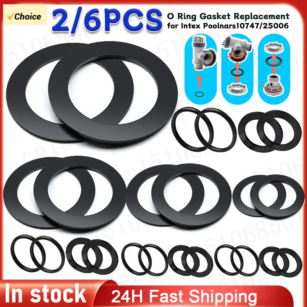 2-6PCS-O-Ring-Gasket-Replacement-Pool-Strainer-Washer-Parts-for-Intex ...
