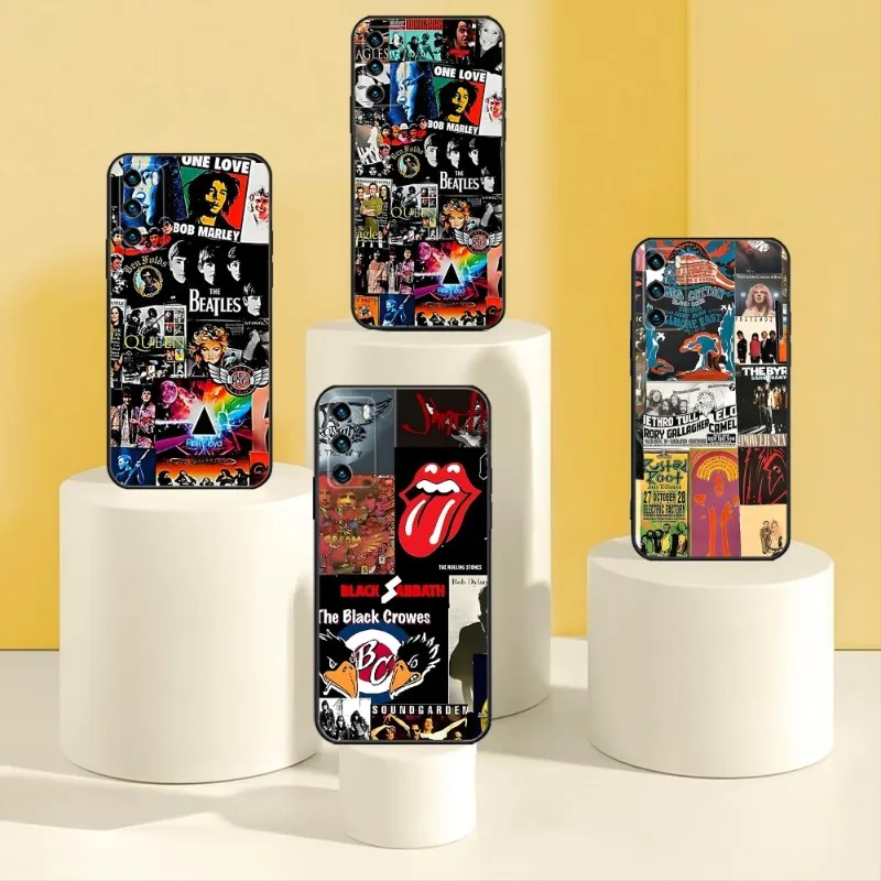 ZUIDID funda de teléfono con carteles de banda de Rock, carcasa para ...