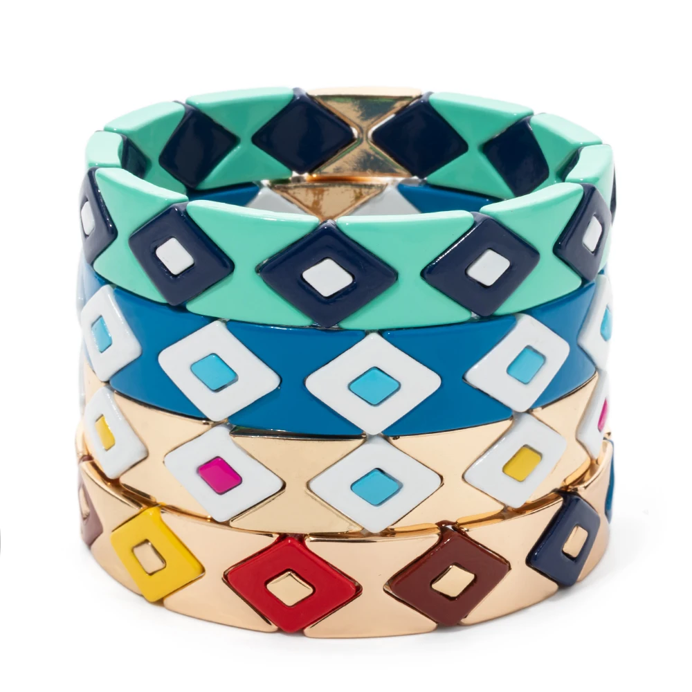 2023-Autumn-Rhombus-and-Bow-Shape-Match-Elastic-Bangle-For-Women-Bobo ...