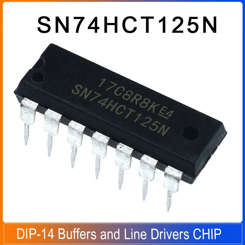 10-50PCS SN74HCT125N 74HCT125N DIP-14 SN74HCT125 HCT125 74HCT DIP-14 ...