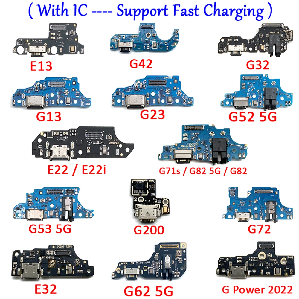 NEW USB Charging Port Socket Board Flex Connector Parts For Motorola Moto E13 G62 G52 G53 5G G42 ...