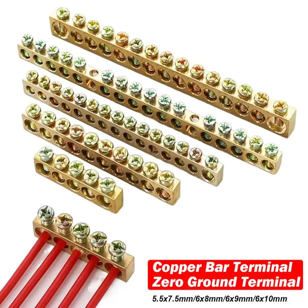 1Pc Wire Connector Copper 3/5/6/7/8/9/10/12/Hole Junction Box Grounding ...