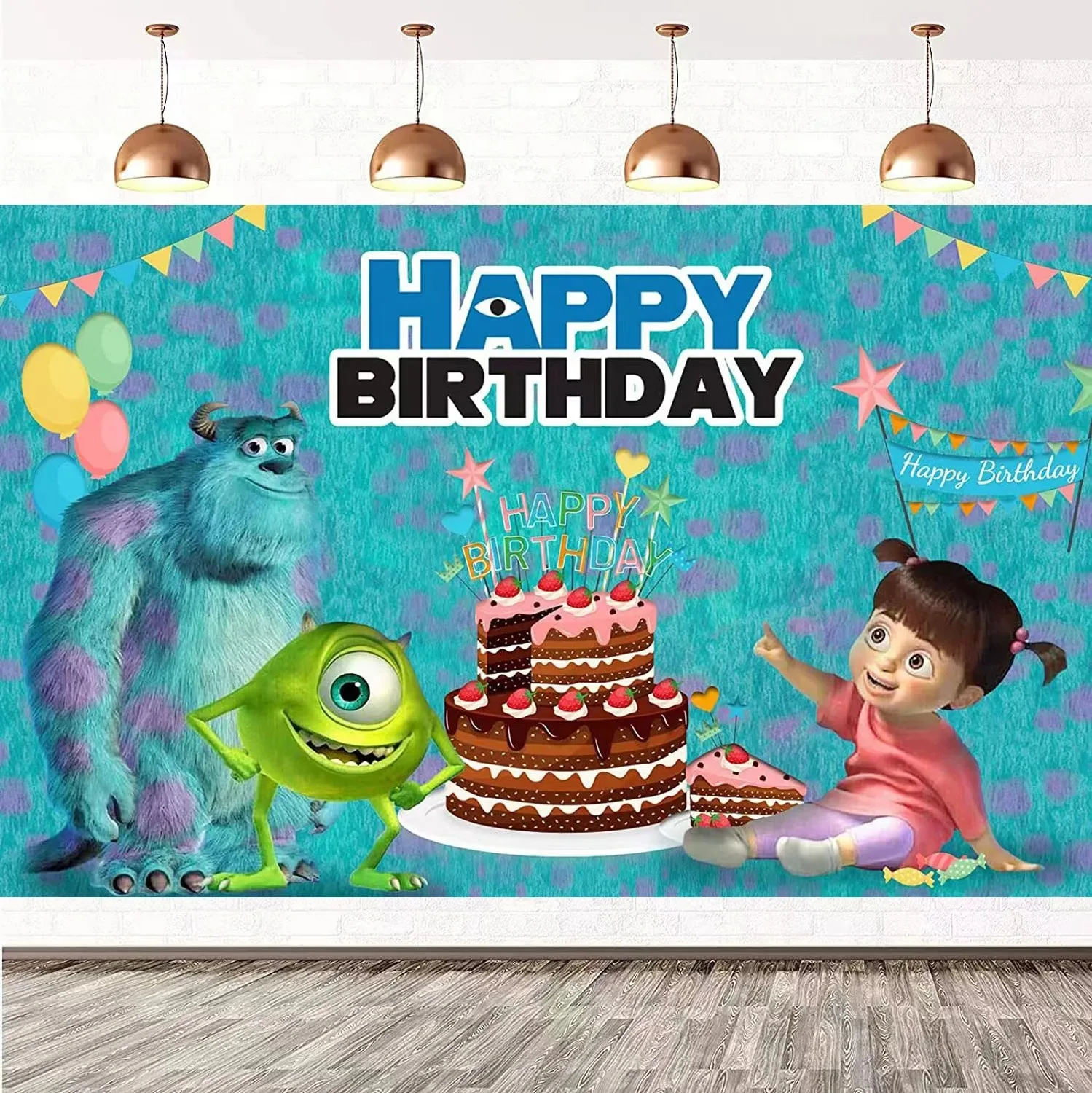 Decoración personalizada NOBRAND fiesta de cumpleaños temática monstruos universitarios ...