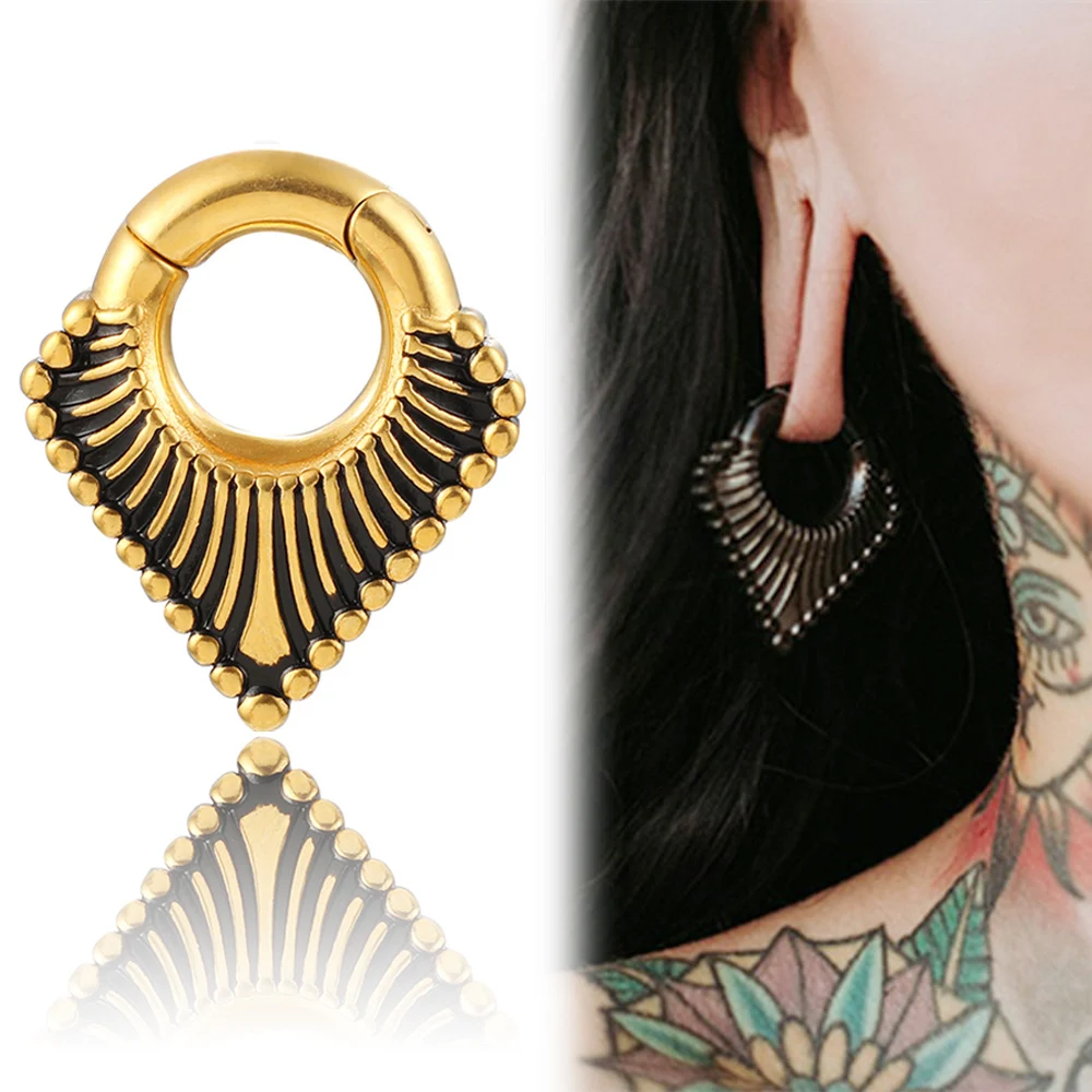 Giga-pendientes-de-acero-inoxidable-de-estilo-Retro-para-mujer-2g-6mm ...