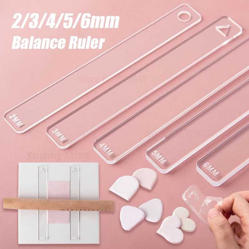 2pc-Clear-Acrylic-Thickness-Balance-Ruler-2-3-4-5-6mm-Leveling-Ruler ...