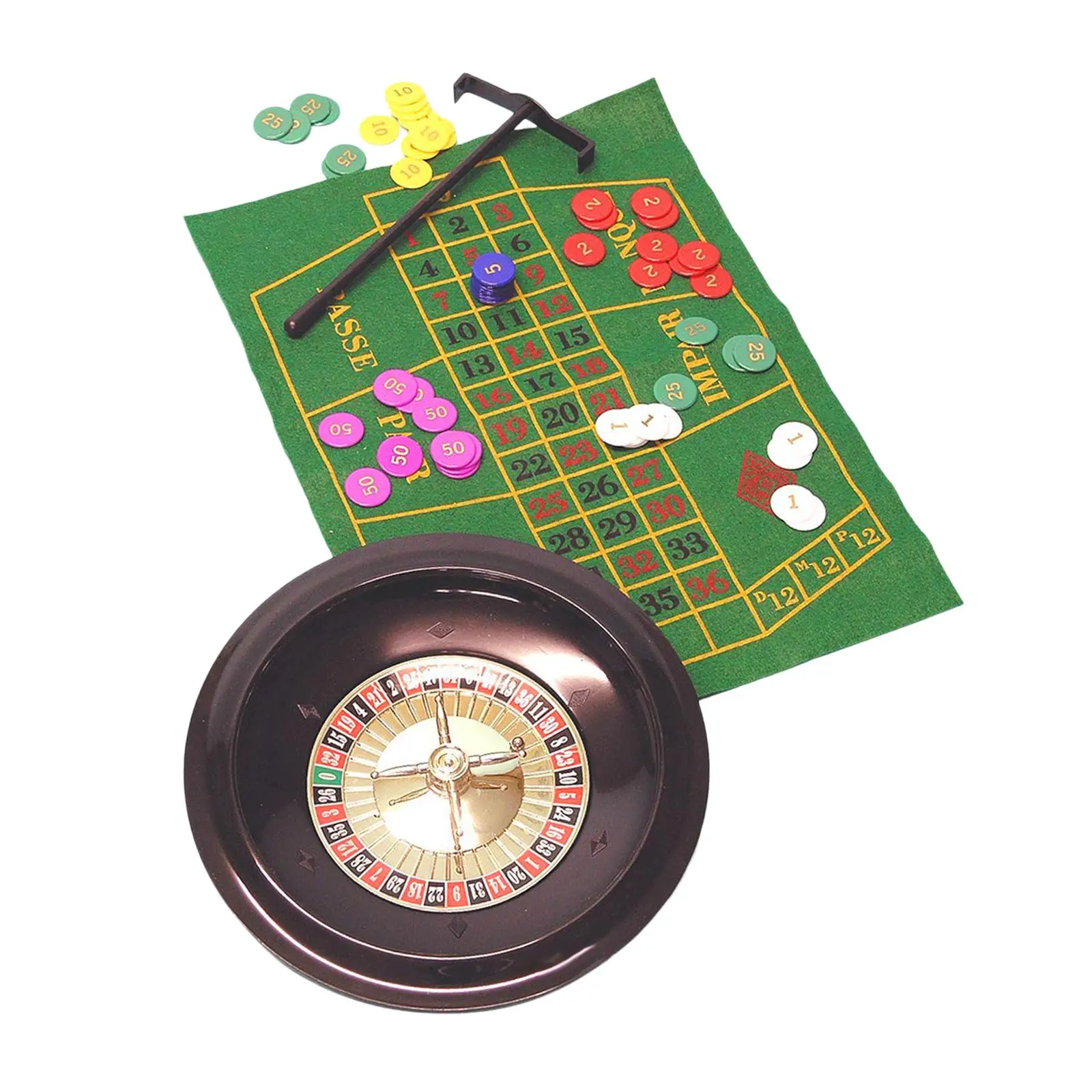 10-Inches-Roulette-Wheel-with-100-Chips-and-Table-Mat-for-Bar-KTV-Night ...