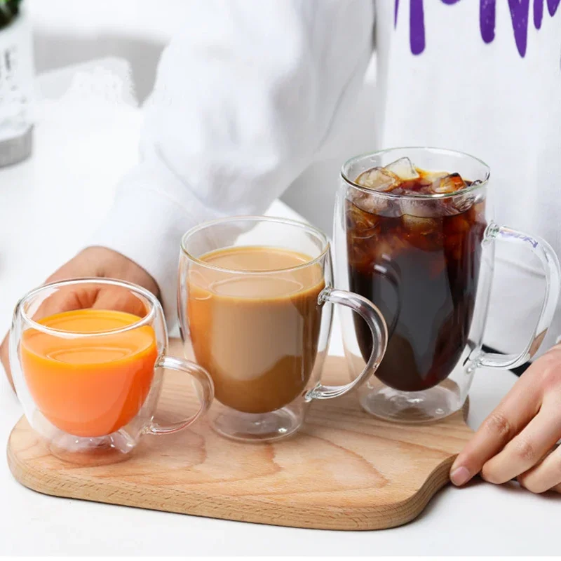 Double-Wall-Glass-Cup-Cold-Heat-Resistance-Coffee-Tea-Milk-Juice ...