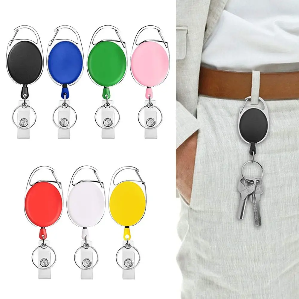 Belt-Rope-Office-Lanyard-Clip-Keychain-Name-Tag-Holder-Keyring-ID-Card ...
