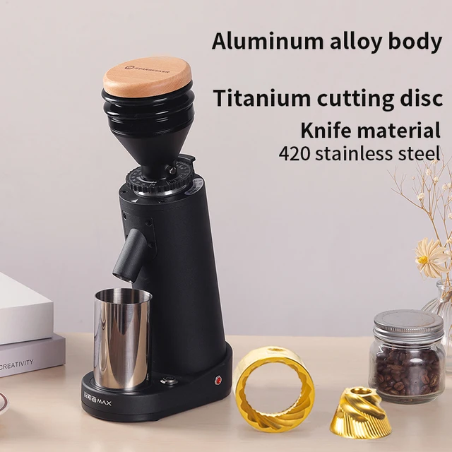 STARSEEKER Electric Coffee Grinder 40MM Flat Titanium Burr Portable ...