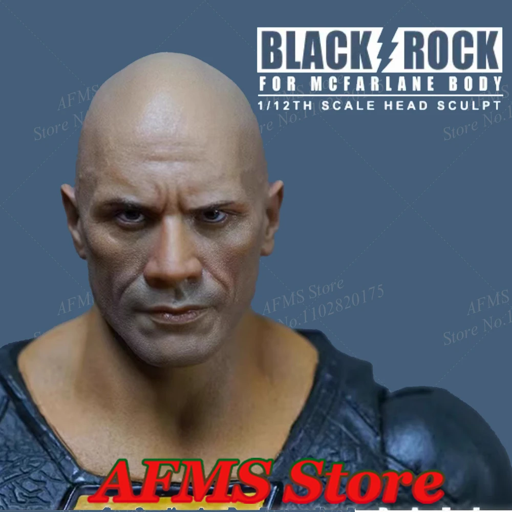 EL1EV1EN-1-10-Men-Soldier-Black-Adam-Head-Sculpture-Dwayne-Johnson-Head-Model-Fit-McFarlane ...