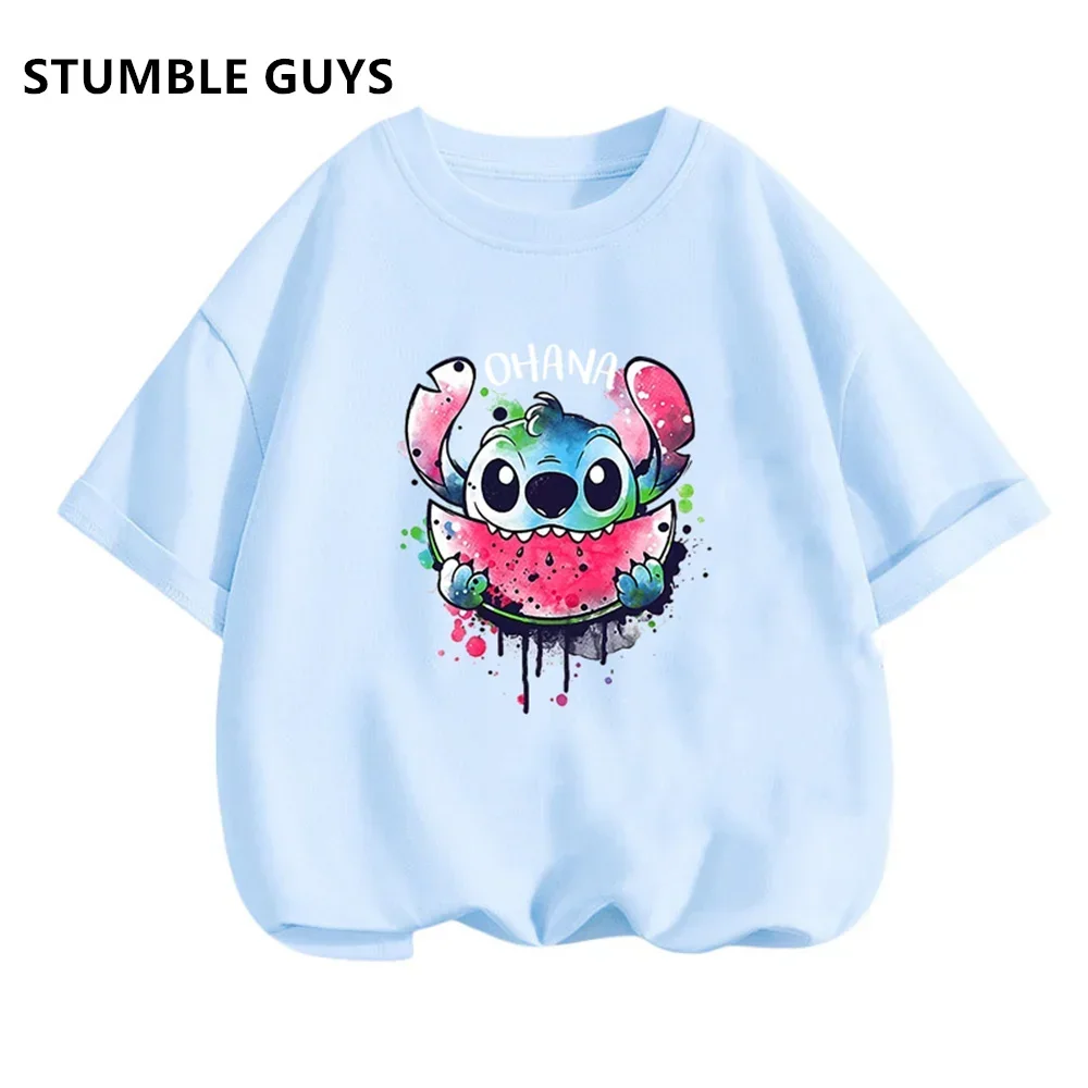 Camiseta de verano para niños, camiseta de Stitch Kawaii, camiseta de ...
